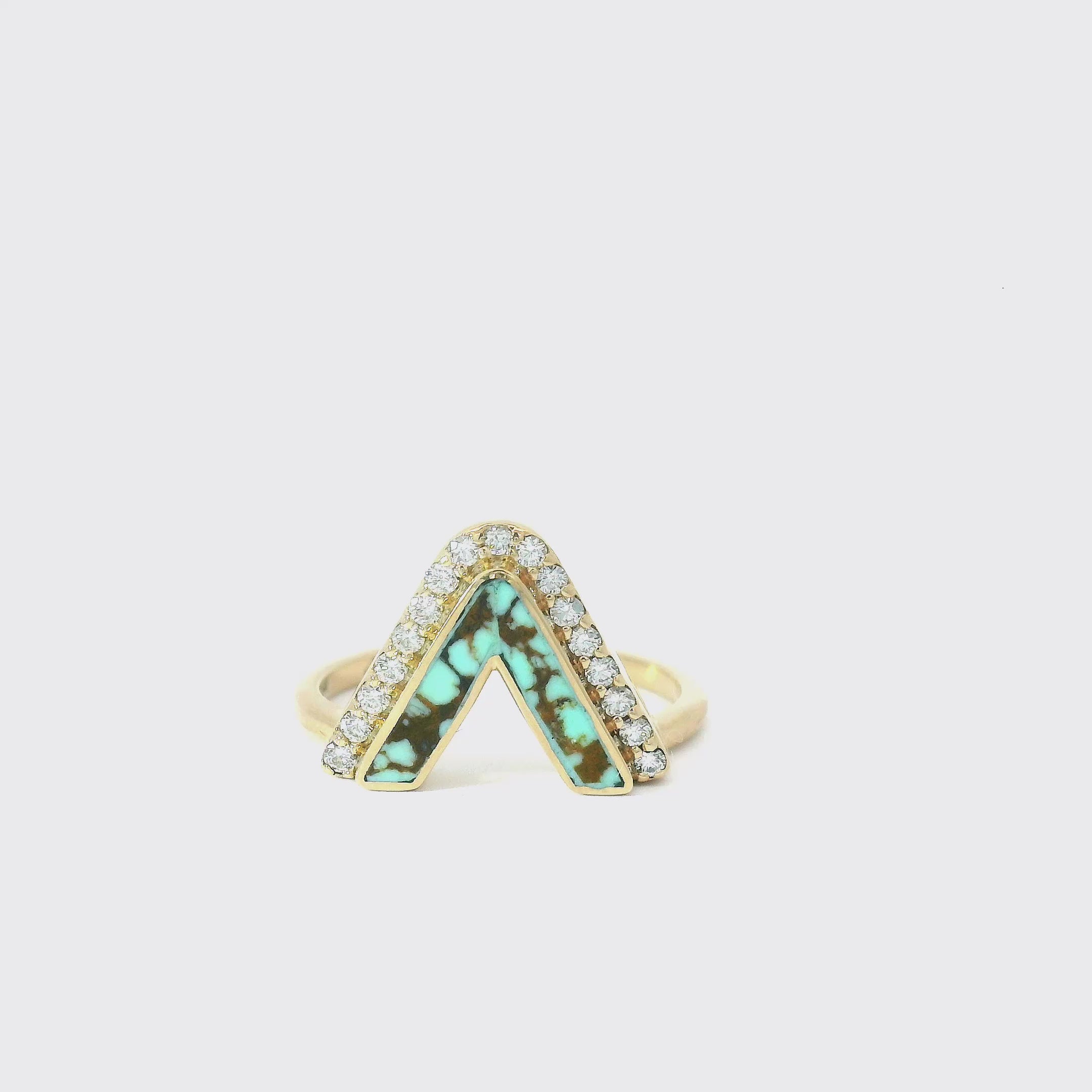 Stack Your Triangle Diamond With Our No. 8 Turquoise Apex Ring Crown | Young in the Mountains
